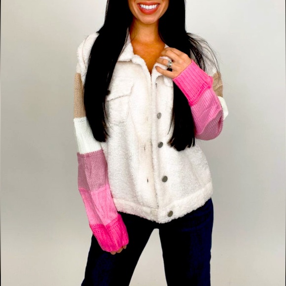 BiBi | Jackets & Coats | Sweet Like Sugar Sherpa Jacket | Poshmark